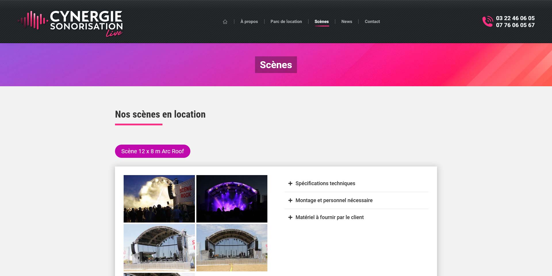 Scènes - Cynergie Sonorisation Live